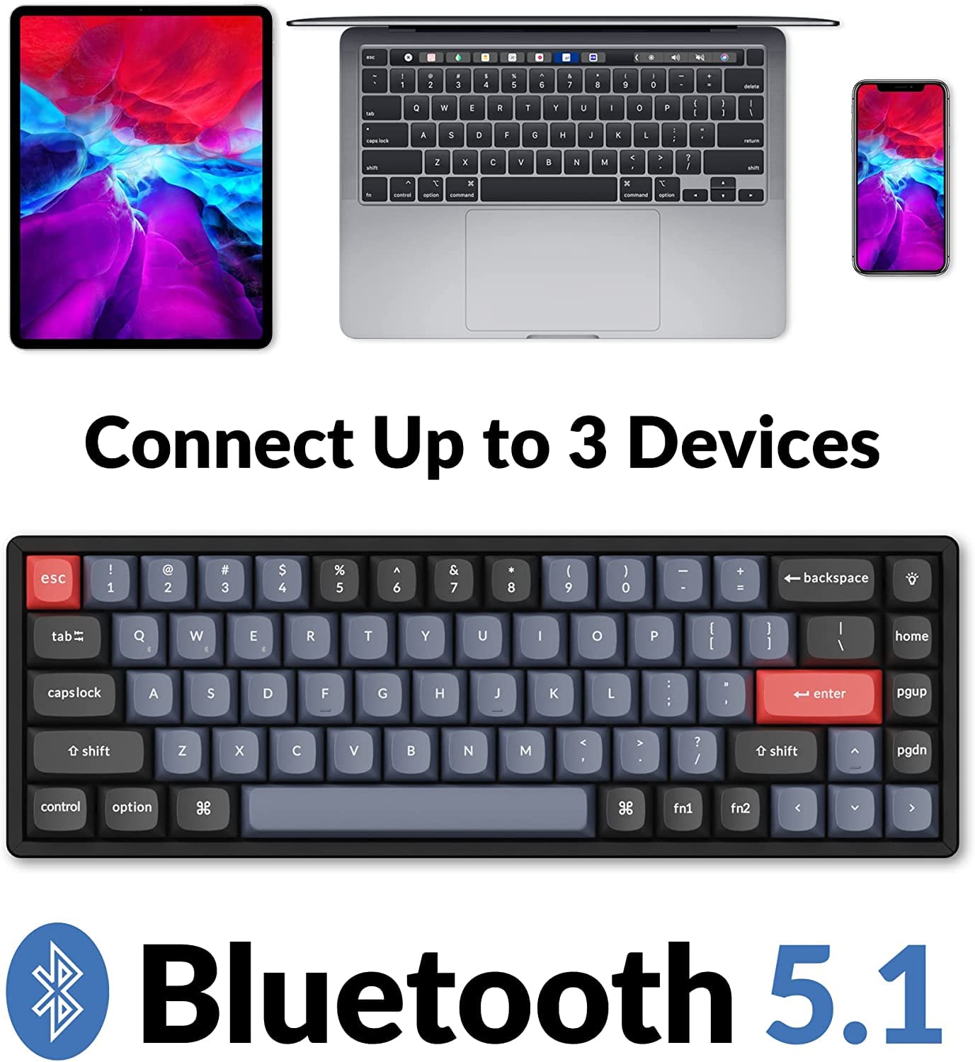 Keychron K6 Pro QMK/VIA Wireless Mechanical Keyboard, Hot-Swappable Aluminum Frame Custom Programmable Keyboard with RGB Backlit, Keychron K Pro Brown Switch for Max Windows Linux