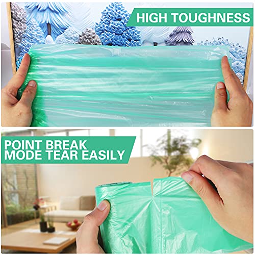 Small Trash Bags Kitchen Garbage Bags - 2.6 Gallon Clear Trash Bags Strong Wastebasket Liners for Bathroom, Kitchen, Office 10 Liter Trash Can Liners - 150 Counts
