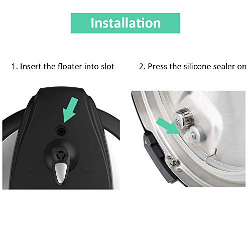 Float Valve Replacement for Instant Pot Lux 5, 6 Quart Qt, Replacement Float Valve Seal Parts with 3 Sealer Gasket