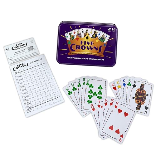 Five Crowns Collectible Tin β Rummy-style Card Games β Game Night Favorite For Adults, Families, and Kids β For Ages 8 and Up