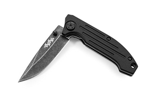 Kuuma Camco Manufacturing 51912 Knife, 6-1/2" Folding, 3-5/8" Closed, Spring Assist, Black,One Size