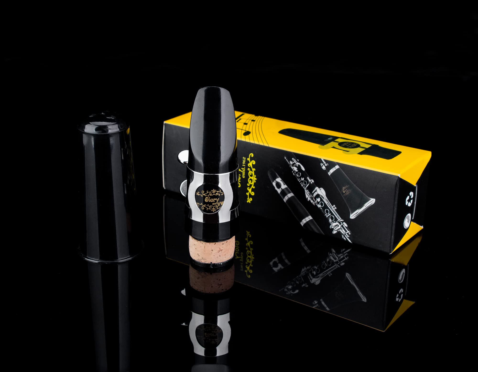 Glory Clarinet Mouthpiece Kit with Ligature,one Reed and Plastic Cap~black, Click to See More Colors