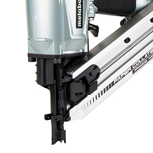 Metabo HPT Framing Nailer, Pneumatic, Accepts 30 Degree Paper Strip Collated Clipped Head Nails and 30 Degree Paper Strip Collated Offset Round Head Nails, 2-Inch to 3-1/4-Inch (NR83AA5)