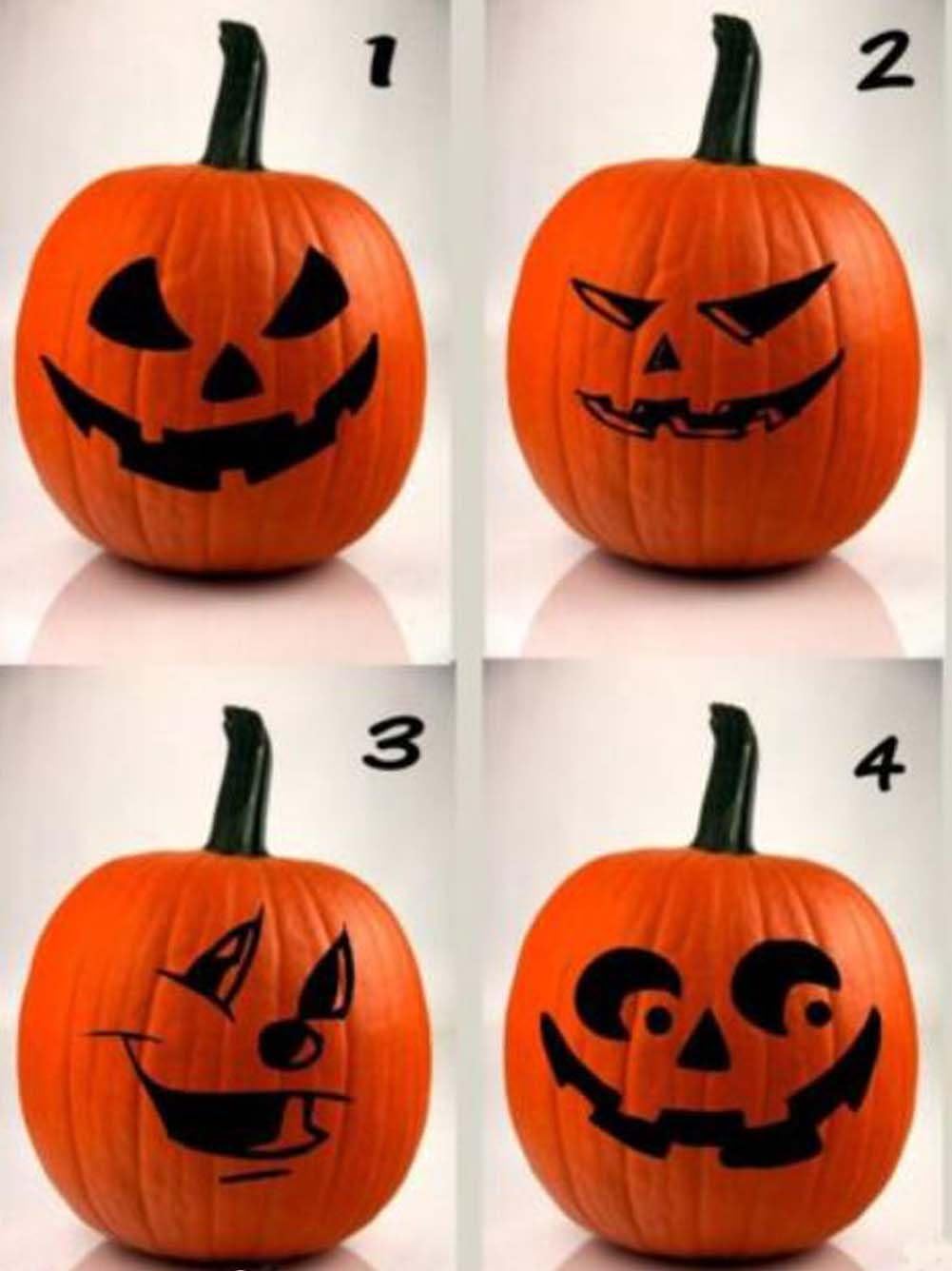QHZHANG Pumpkin Carving Kit small kids Halloween Lantern Face Pattern Tools (Orange)