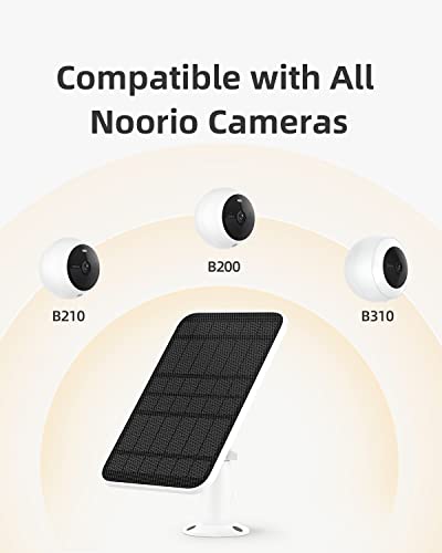 Noorio B200 Security Camera with Solar Panel 1080p Home Security Camera, Wire-Free Battery Powered WiFi Camera, Color Night Vision, AI Motion Detection, Work with Alexa