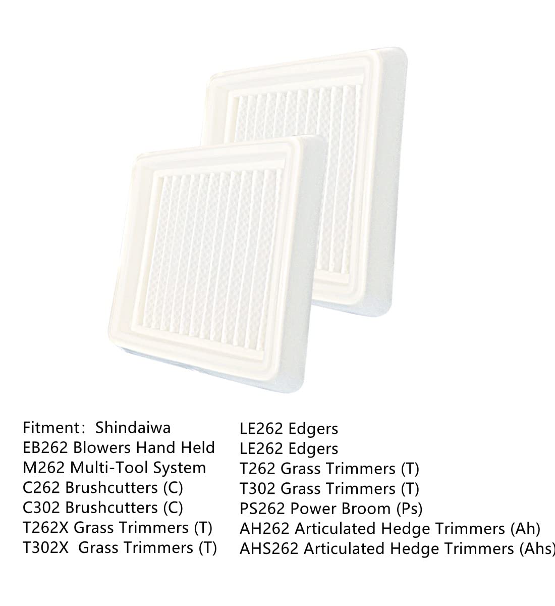 Kvjicdo A226002030 Air Filter For Echo HCA-2620 SRM2620 SRM3020 PE-2620 C262 C302 Shindaiwa EB262 AH262 T302X Lawn Mower(2 Pack)