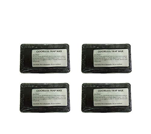 PCS Outdoors Black and White Odorless Trap Wax - 1LB Bars (4, Black)