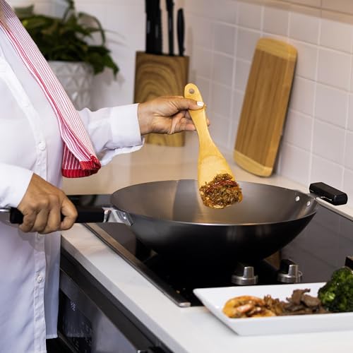 JOYCE CHEN Professional Series 14-Inch Carbon Steel Wok with Phenolic Handles