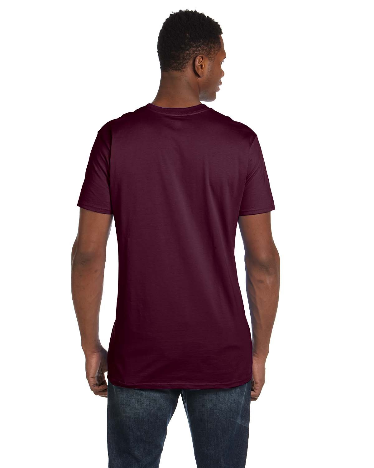 Hanes mens Nano Premium Cotton T-shirt (Pack of 2) T Shirt, Maroon, XX-Large US