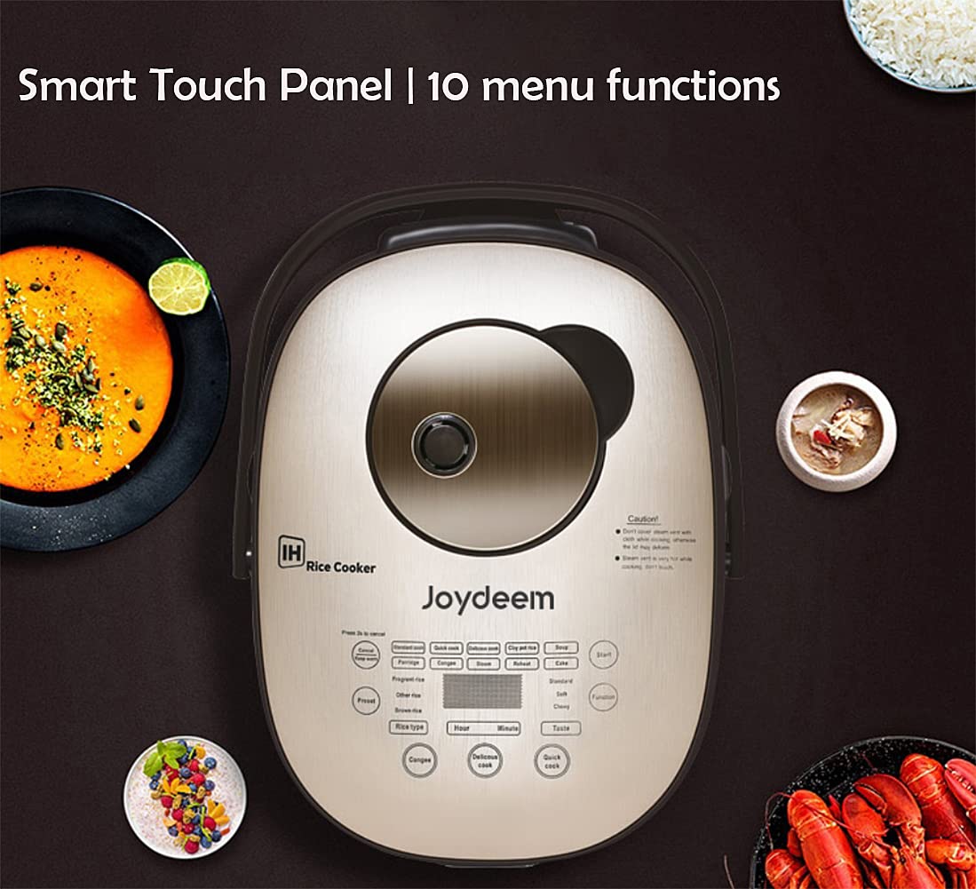 Joydeem Induction Heating System Rice Cooker 8 Cup & Joydeem Smart Automatic Lift Electric Hot Pot 4L