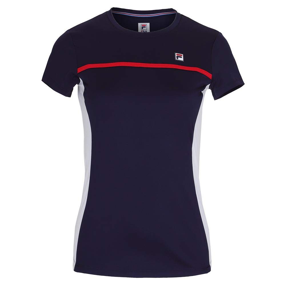 Fila Heritage Tennis Short Sleeve Top Navy/White/Chinese Red SM