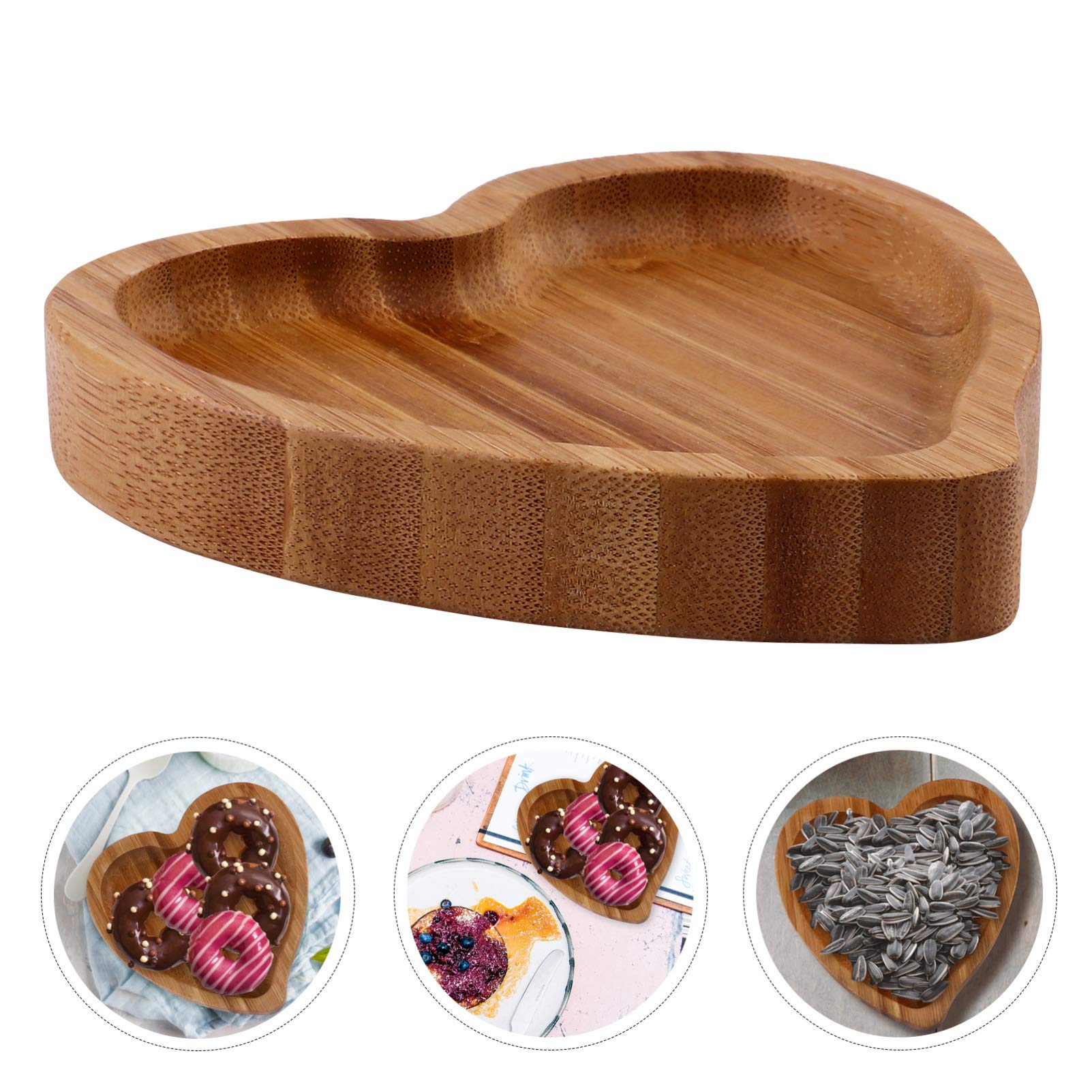 Heart Shaped Wooden Jewelry Tray Plate Rustic Farmhouse Cookie Serving Tray Valentines Home Table Wooden Cheese Plate Decoration Appetizer Plates