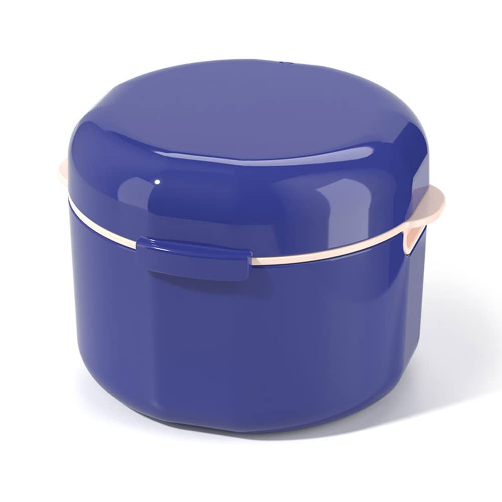 kekafu Denture Bath Box Cup, Denture Bath Case with Strainer Basket, False Teeth Storage Box Holder, Retainer Cleaning Box, Soak Cup ,with braces chewable tablets, Braces removal tool and toothbrush