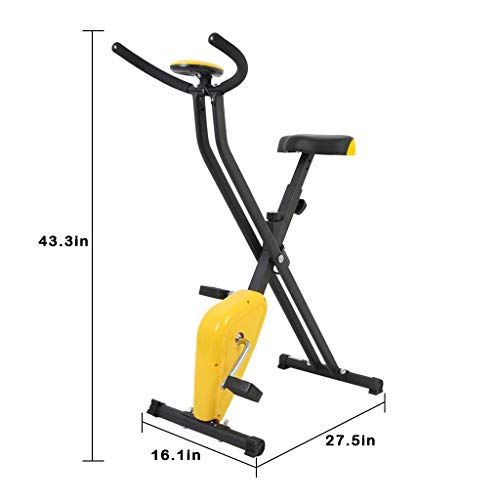 Exercise Bike, Home Upright Cycling Trainer Fitness Stationary Machine (A)