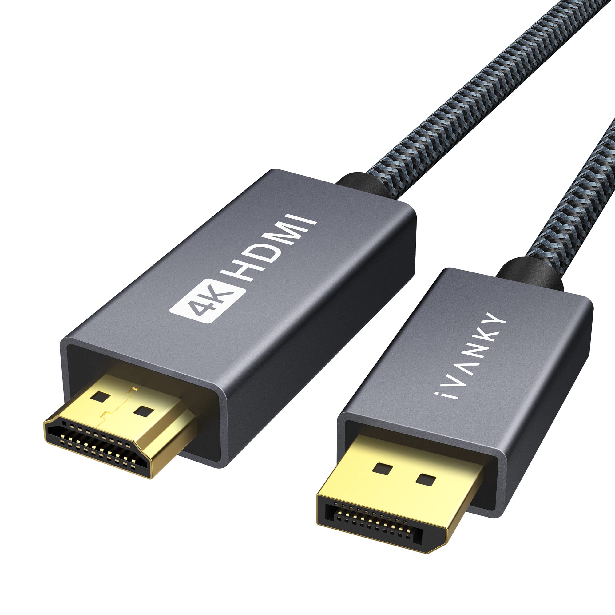 IVANKY 8K Displayport Cable, and Uni-Directional 4k@30Hz DisplayPort to HDMI Cable