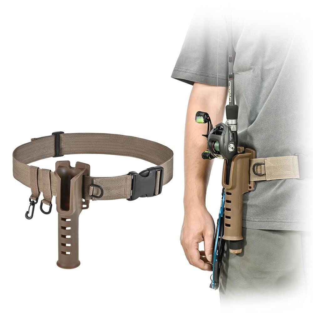 Fishing Rod Belt Strap Frame Fishing Rod Holder Universal Joint Support Bracket Fishing Tools Fishing Rod Rack(Green)