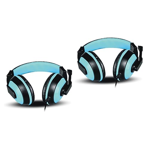 Mikikit 2pcs Over The Head Headphones Overhead Headphones Wired Headphones for Computer Noise Cancelling Headset Gamer Headphones Gaming Headset Adjustable Game Headphone Earphone