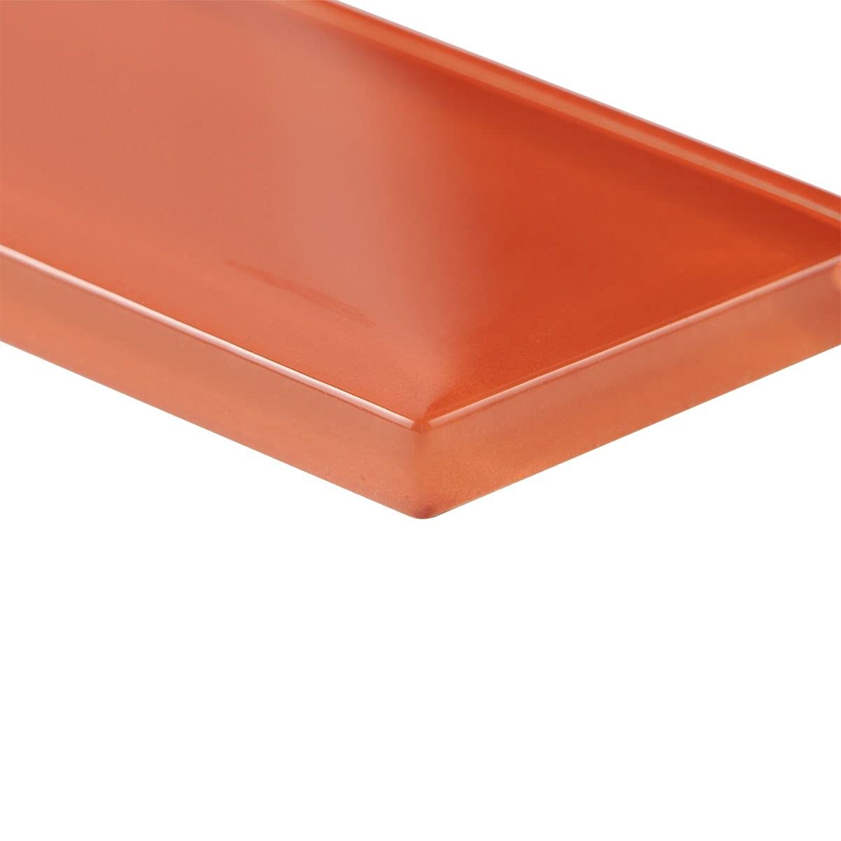 Ivy Hill Tile Contempo Orange 2 in. x 8 in. Polished Glass Kitchen, Backsplash, Subway Wall Tile Sample, Contempo 2x8