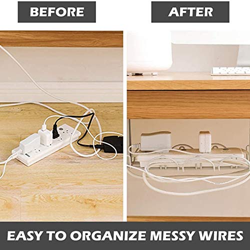 LILYRIN Desk Tray Wire Cable Tray Organizer for Office & Home, White