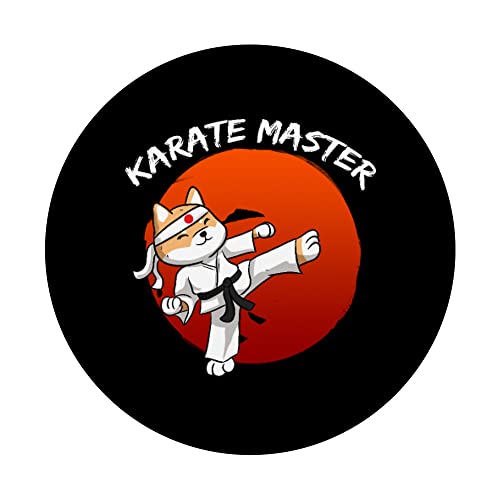 Funny Shiba Inu Uni Dog Red Holey Karate Master Japan Love PopSockets Swappable PopGrip
