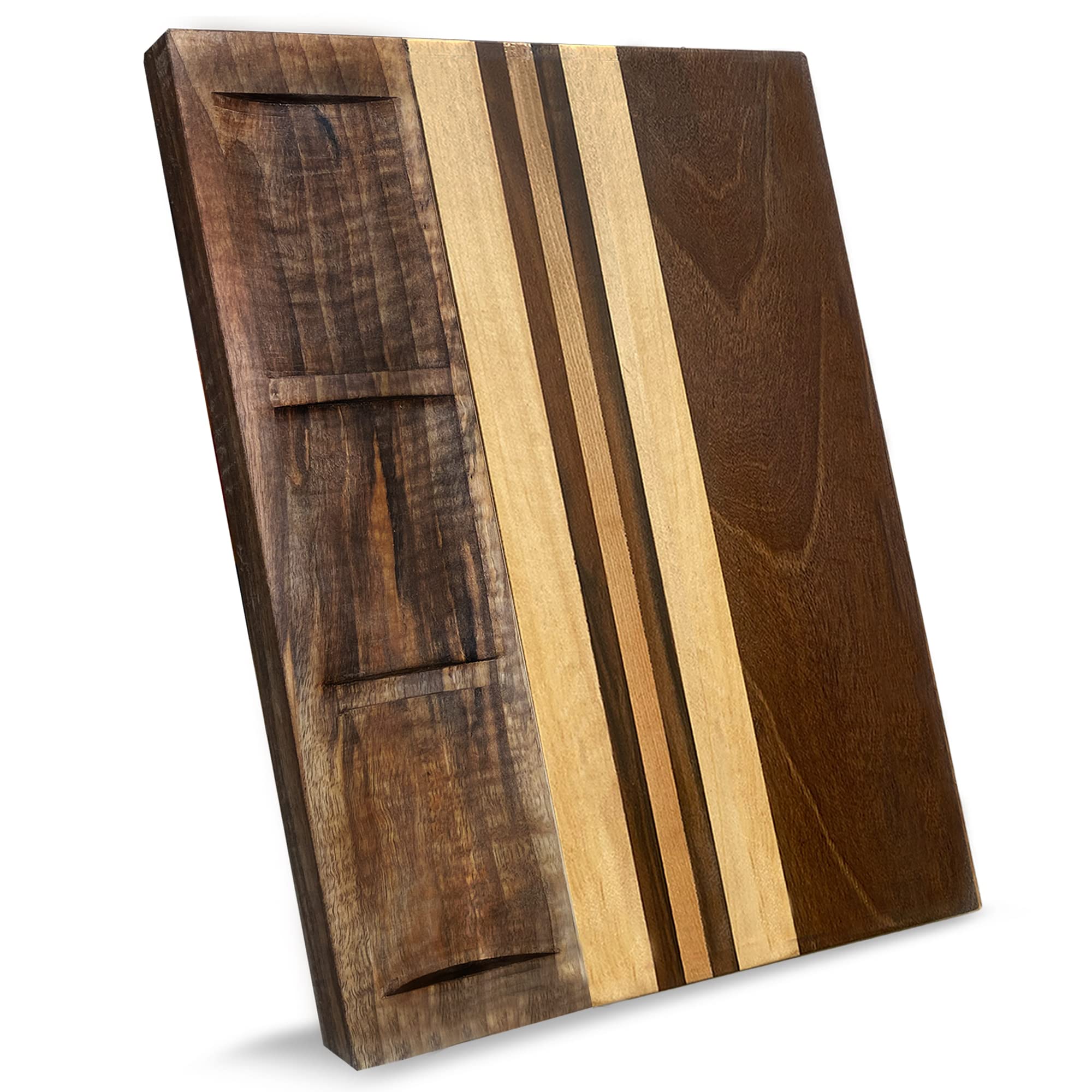 KAOC Charcuterie Boards - Large Cheese Board, Walnut Cutting Board, Wood Cutting Board, Wooden Cutting Boards for Kitchen, Serving platter, Gifts for Mom, Mothers Day Gift (16x12x1.2)