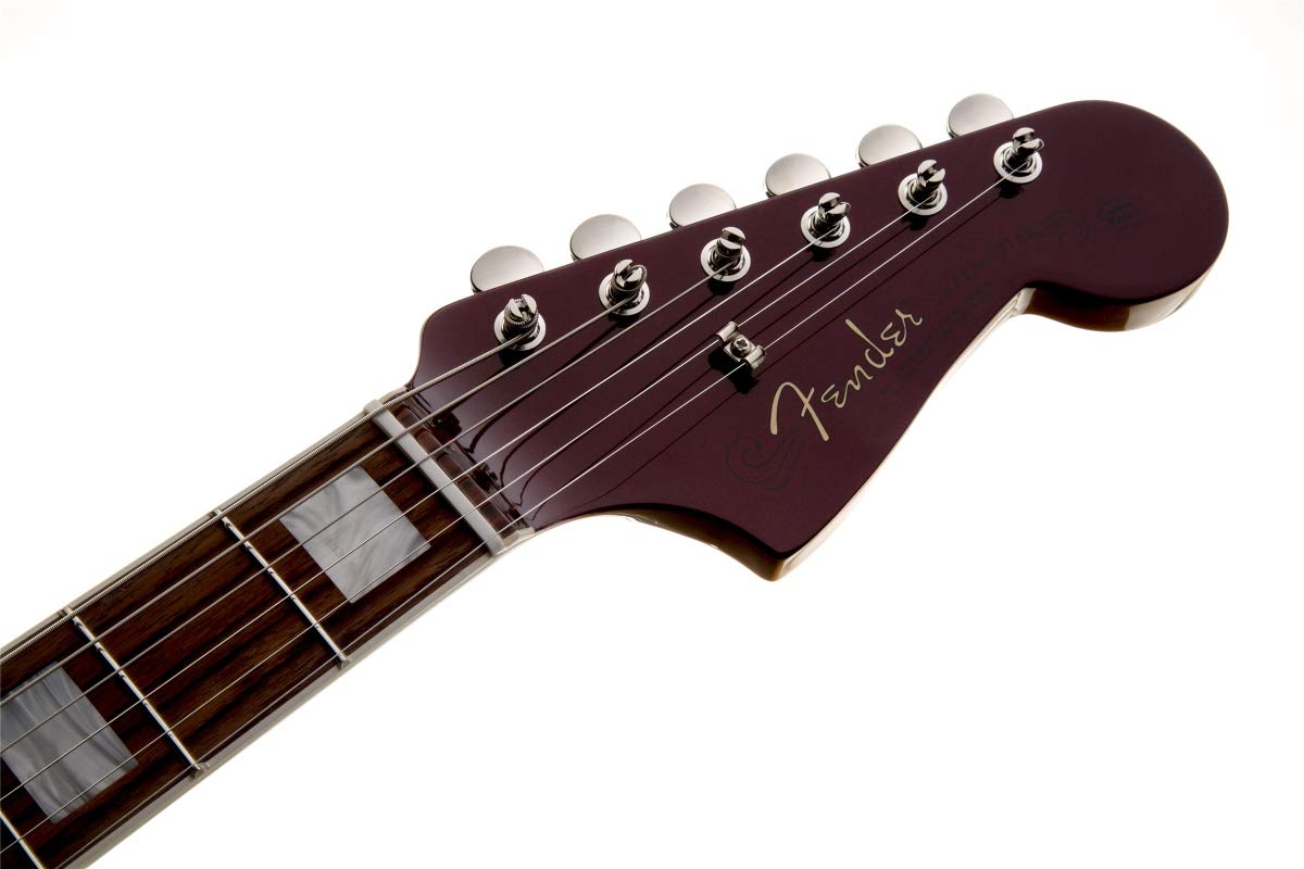 Fender Troy Van Leeuwen Jazzmaster Electric Guitar, with 2-Year Warranty, Oxblood, Bound Rosewood Fingerboard