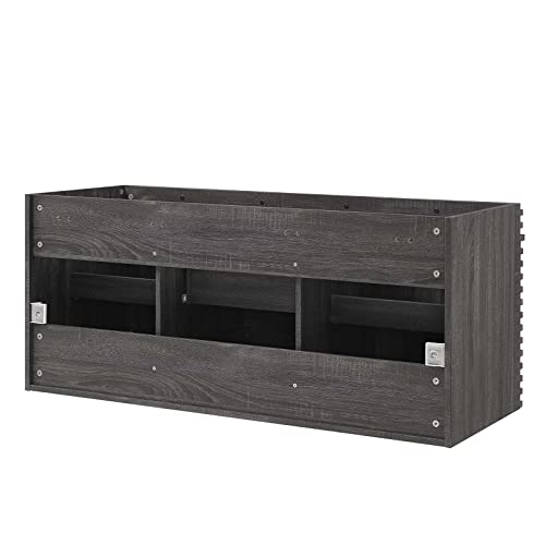 Modway Render 48" Double Sink Compatible (Not Included) Bathroom Vanity Cabinet in Charcoal