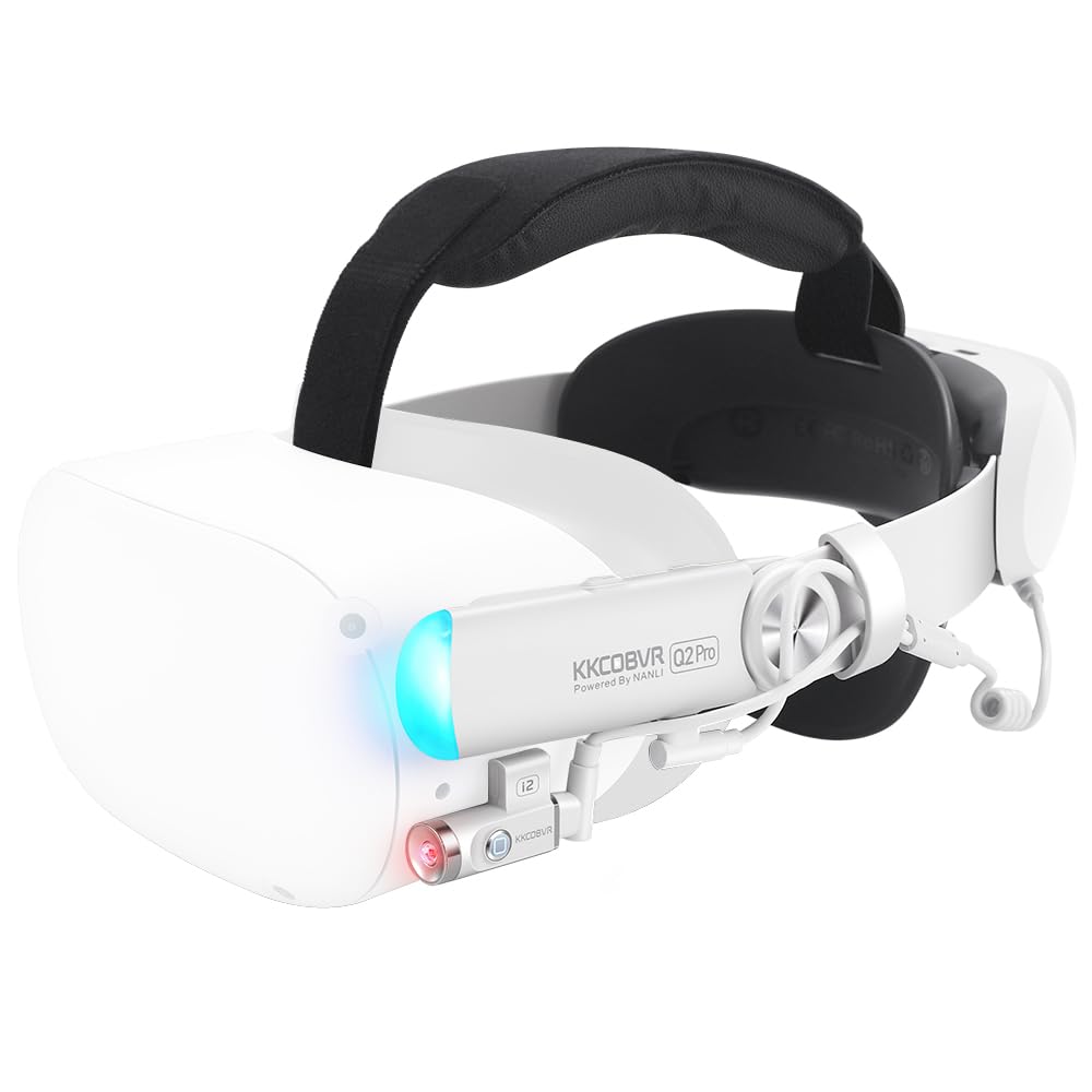KKCOBVR Q2PRO IR Battery Head Strap with i2 Illuminator Infrared Light Compatible for Meta Quest 2