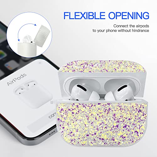 Tucana Cute Shining Airpods Pro Case for Women and Girls, Bling Glitter Hard Case Compatible with Apple Airpods Pro Charging Case (Gold)