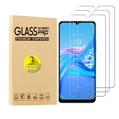 Tznzxm [3-Pack] Screen Protector for TCL 40XL Tempered Glass,Tempered Glass for TCL 40XL Screen Protector,Case Friendly 9H Hardness HD Anti-Scratch, Bubble Free Film for TCL 40 XL