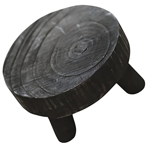 ifundom Wooden Potted Plant Stand Flower Pot Display Stand Dessert Stand House Plants Indoors Live Black Round Tray Coffee Tray Tea Trays for Serving Wood Riser Mouton Potted Flower Small