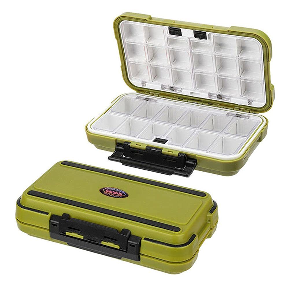 Fishing Tackle Box Fishing Accessories Multifunctional Opening and Closing Bait Box Bait Accessory Box(L,Green)