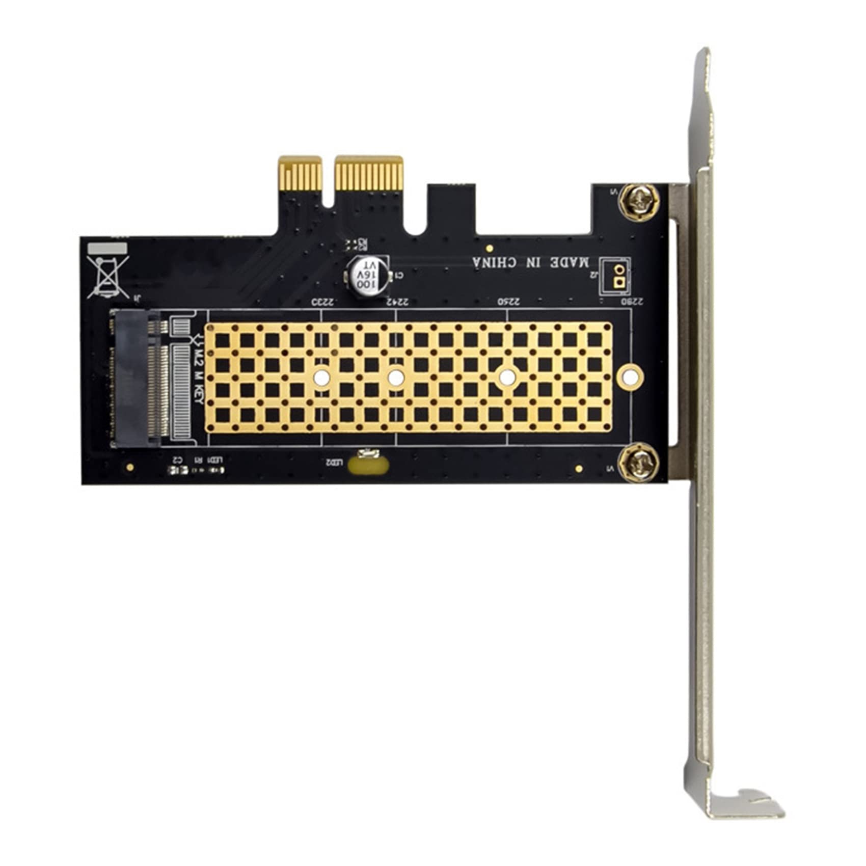 PCI-E X1 Single Channel NVMe SSD Expansion Card M.2 M Key Solid State Drive SSD Conversion Card M.2 NVMe SSD Adapter