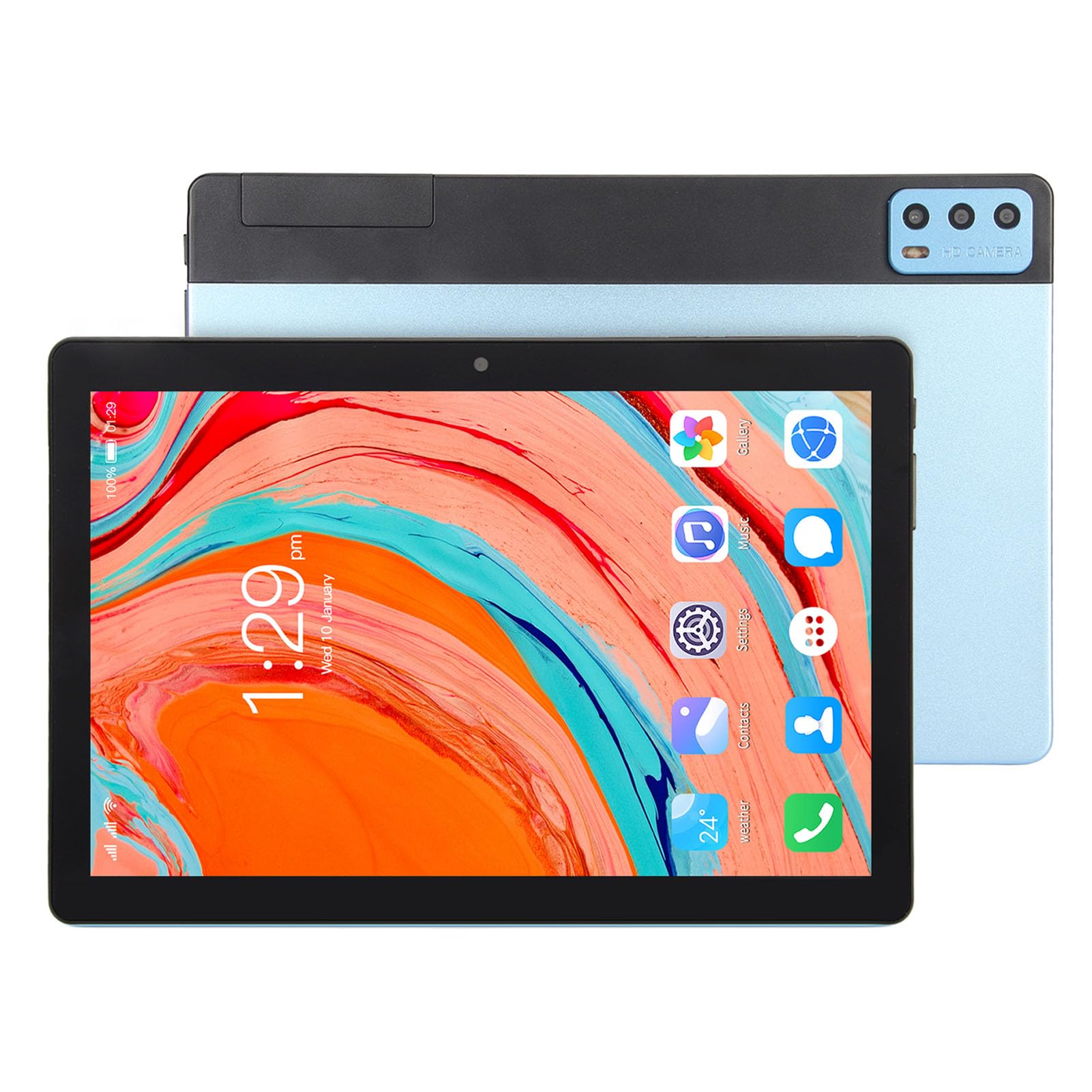 Haofy 10.1 Inch 2-in-1 Tablet, Rear 16 MP 100-240V Tablet PC Octa Core Processor 6GB RAM 128GB ROM GPS 4G Network 5.0 for Business Learning (US Plug)