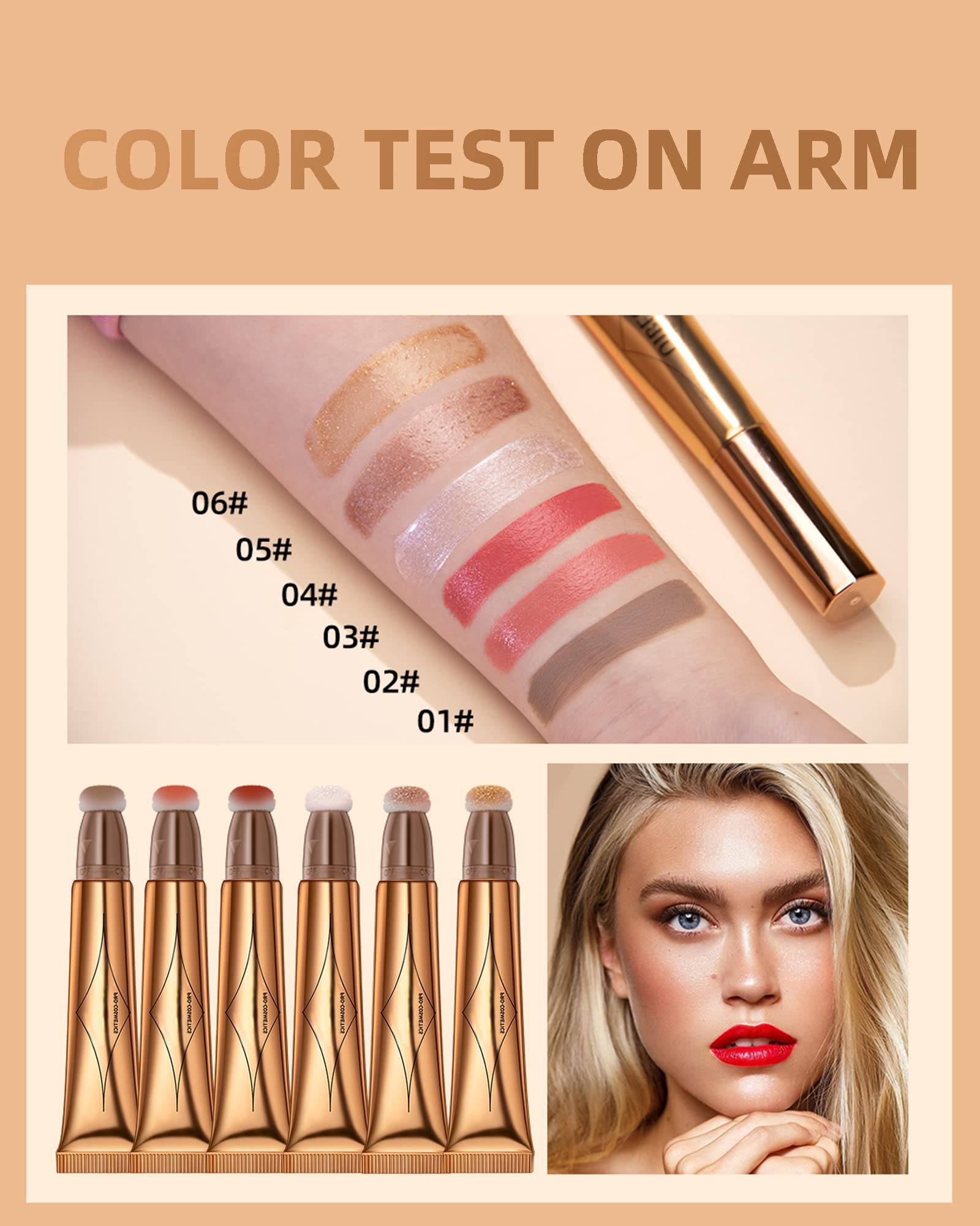 Liquid Bronzer Contour Beauty Wand, Face Concealer Pen with Soft Cushion Applicator, Smooth Cream Matte Finish Liquid Contour Stick, Blendable Long Lasting Waterproof Body Face Contouring Makeup-01