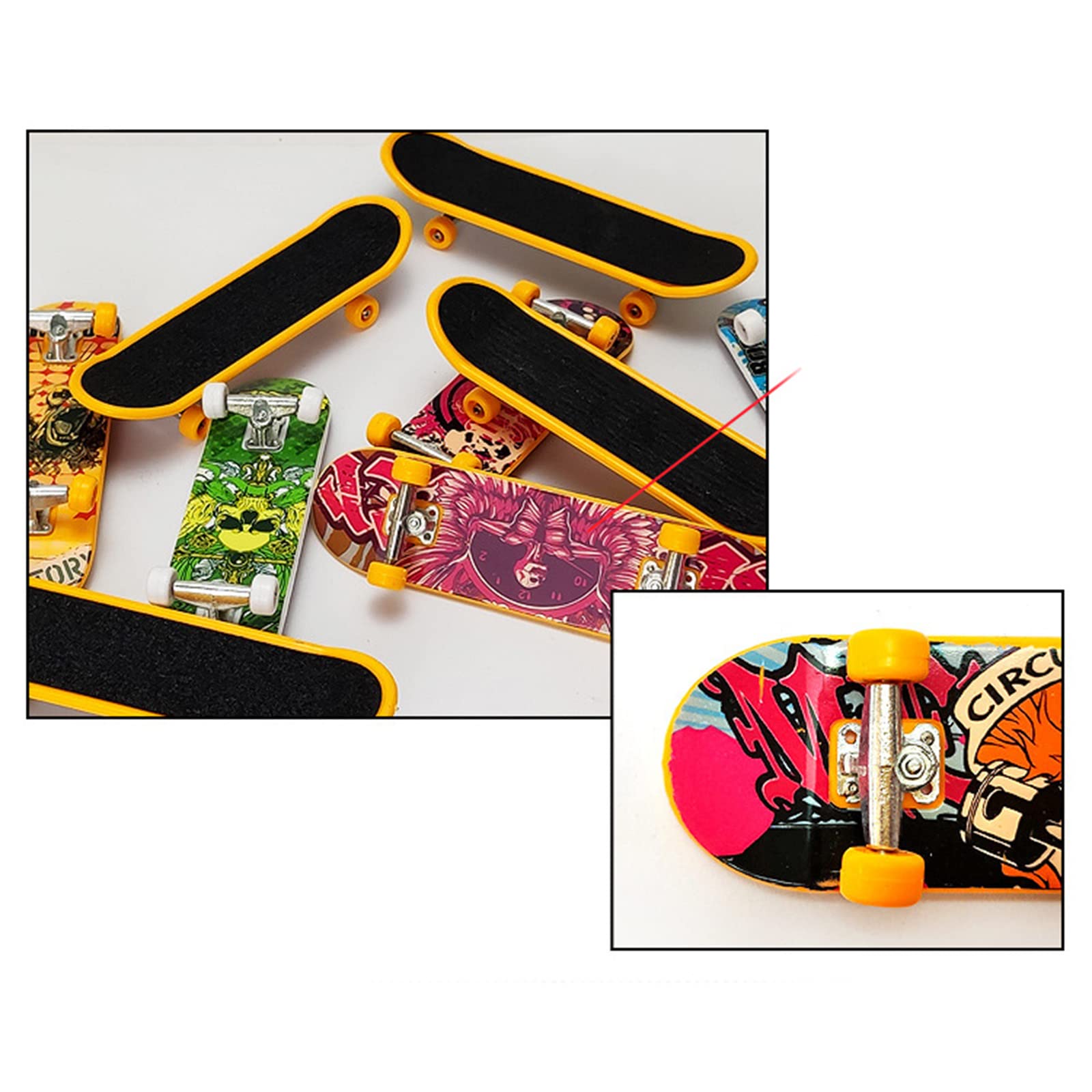 Finduat 10 Pcs Mini Fingerboards Finger Skateboard, Creative Fingertips Movement Party Favors Novelty for Party Supplies Props Decoration