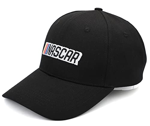 Fit Nascar Baseball Cap Hat,Adjustable Travel Cap Racing Motor Fans Hat for Men and Women (Black)