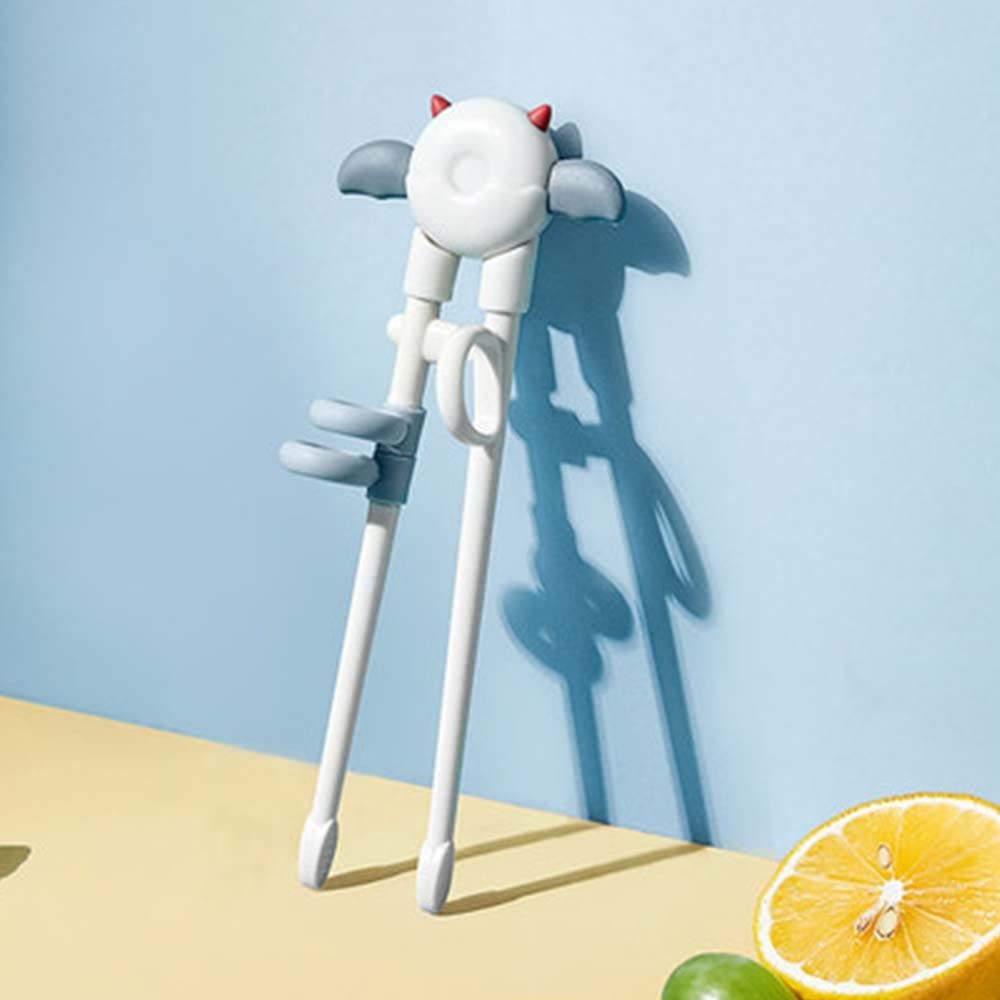 Houchu Learning Chopstick Cute Infant Tableware Silicone Safety Angel Children Practice Chopsticks Baby Eating Chopsticks(Angle)