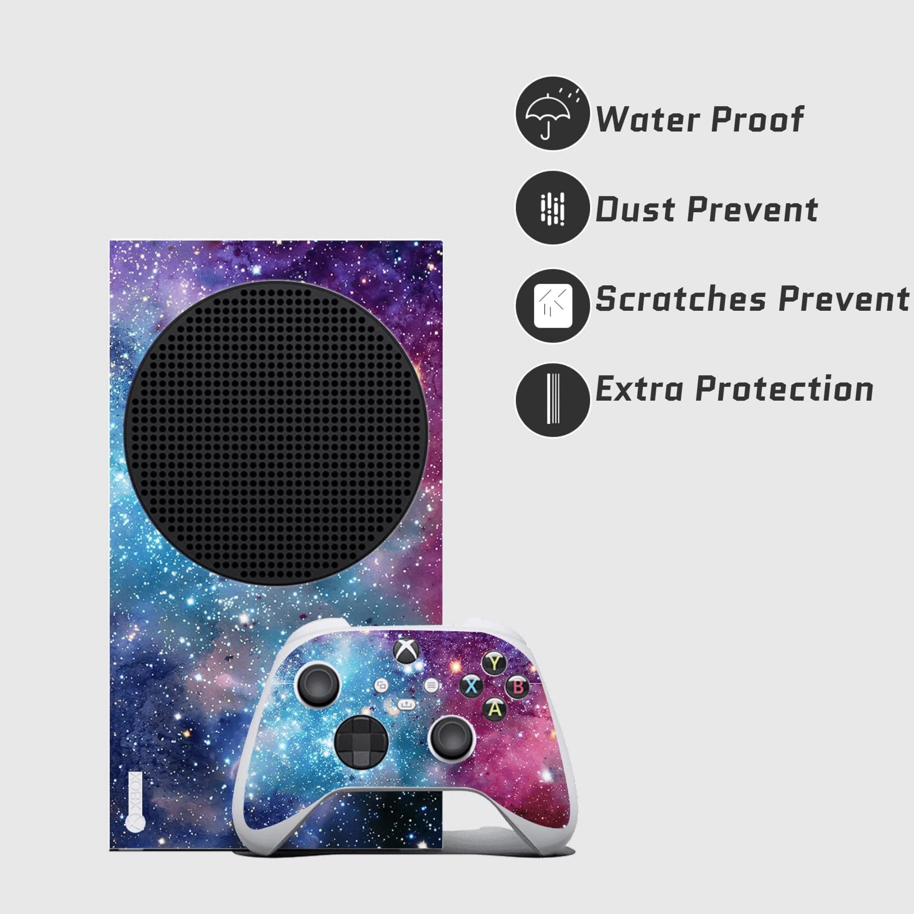 Langardirect Vinyl Sticker Skin Set Compatible with Xbox Series S, Full Body Vinyl Decal Cover for Xbox Series S Console and Wireless Controllers, Scratch Resistant, Bubble-Free,20