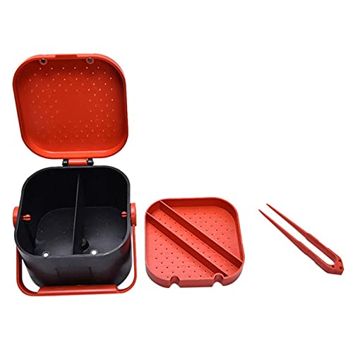 LMMDDP 10 * 10 * 7.5cm Plastic Breathable Fishing Bait Box Storage Box Fishing Tackle Box Storage Box