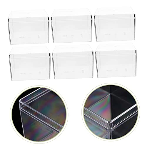 ULTECHNOVO 6pcs Boxes Transparent Mousse Box Mini Food Containers Cupcake Boxes Disposable Cake Containers Clear Cupcake Boxes Bakery Take Out Containers Toy Containers Transparent Box Ps Pie