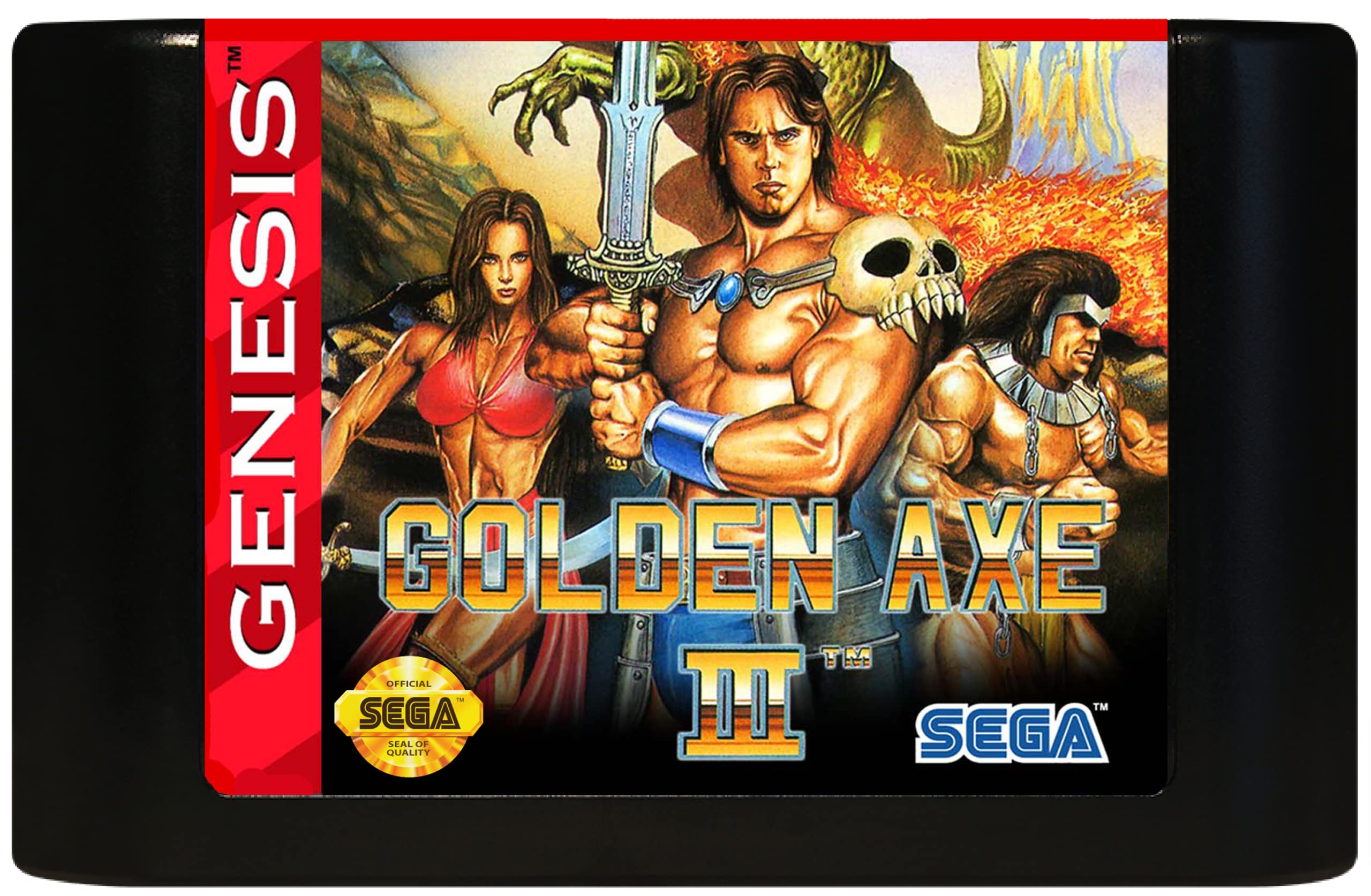 Golden Axe III (3) (Sega Genesis / Megadrive) – Reproduction Video Game Cartridge