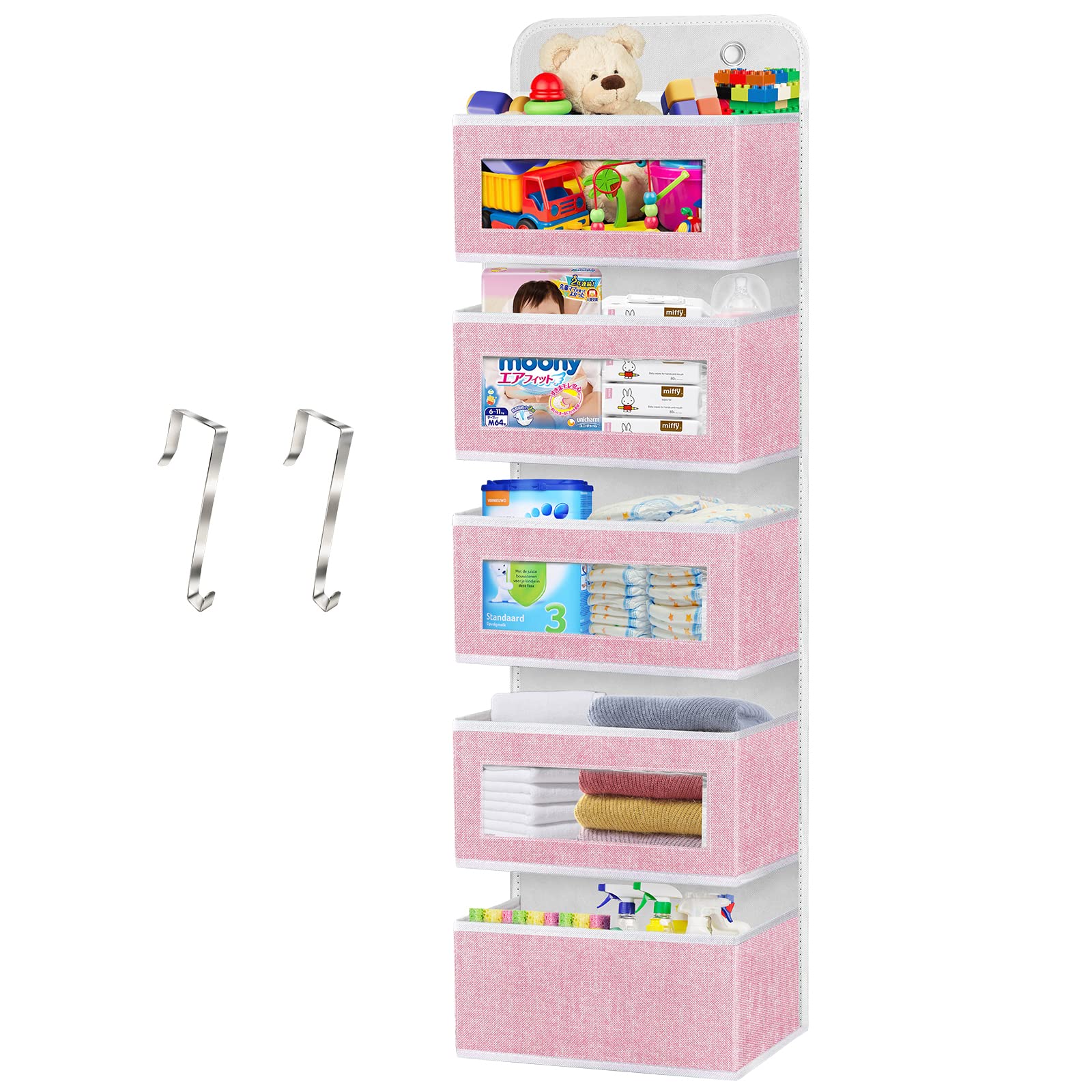 homyfort Over the Door Organizer, Hanging Baby Diaper Organizer for Nursery