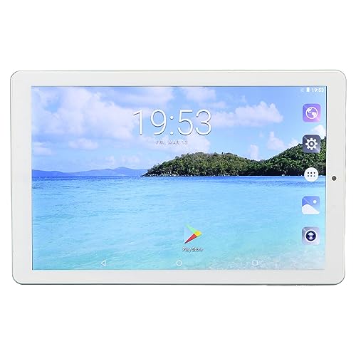 Haofy HD Tablet, Sensitive Touch Screen 4GB 64GB 100-240V 10.1 Inch Tablet 8MP 16MP Camera for Gaming (US Plug)