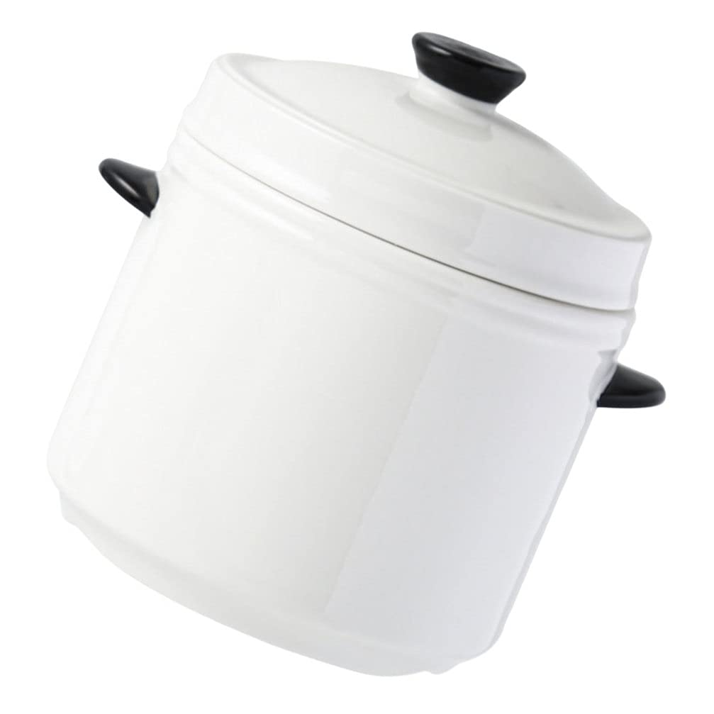 Hemoton Small Ceramic Stew Pot Stockpot Miso Soup Bowl with Lid Japanese Bowl for Bird Nest Tonic Dessert Noodle Soup Salad Pasta