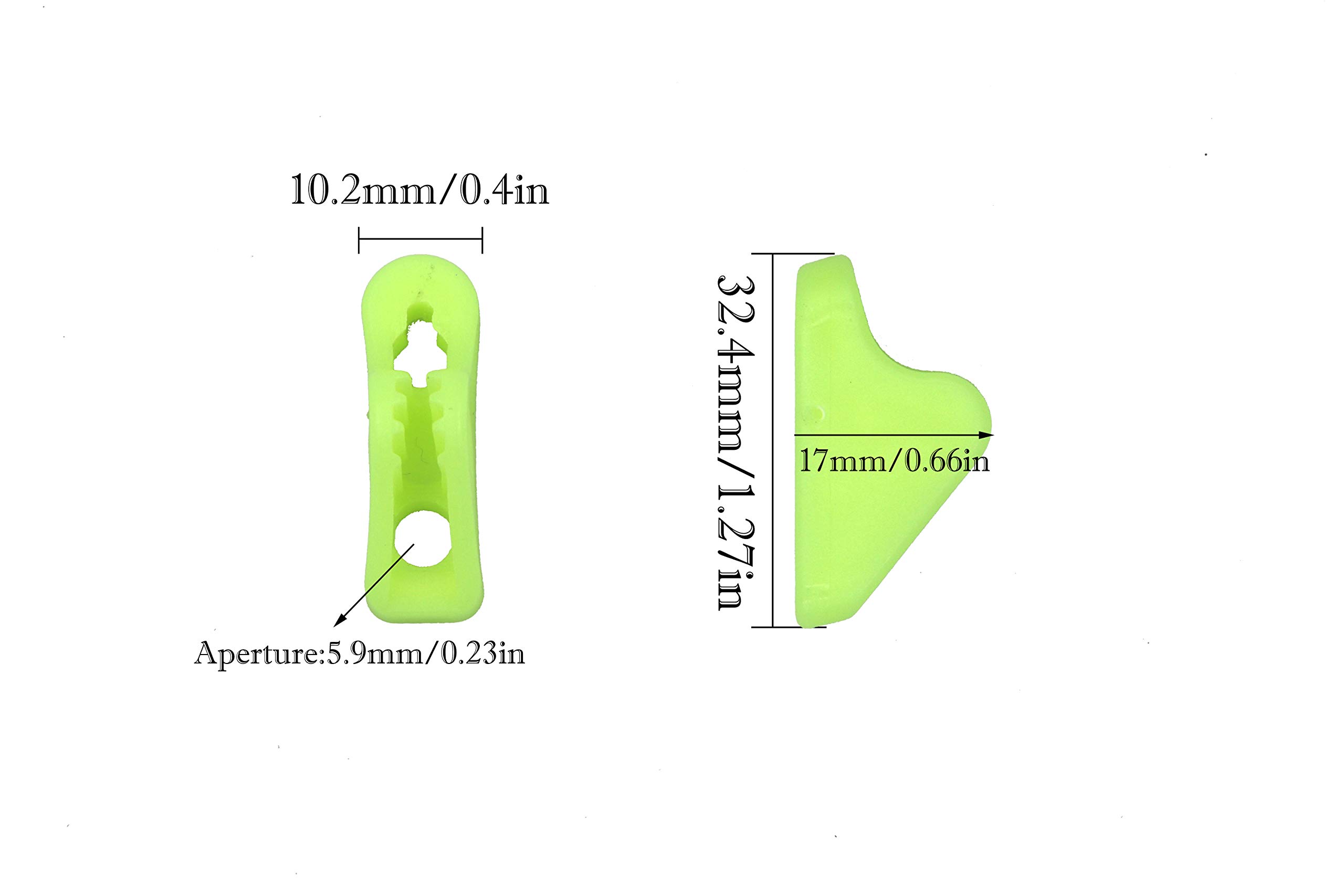 FGen 20pcs Fluorescent Tent Rope Buckle Wind Rope Buckle Adjustment Buckle Triangle Rope Buckle Canopy Rope Buckle Accessories
