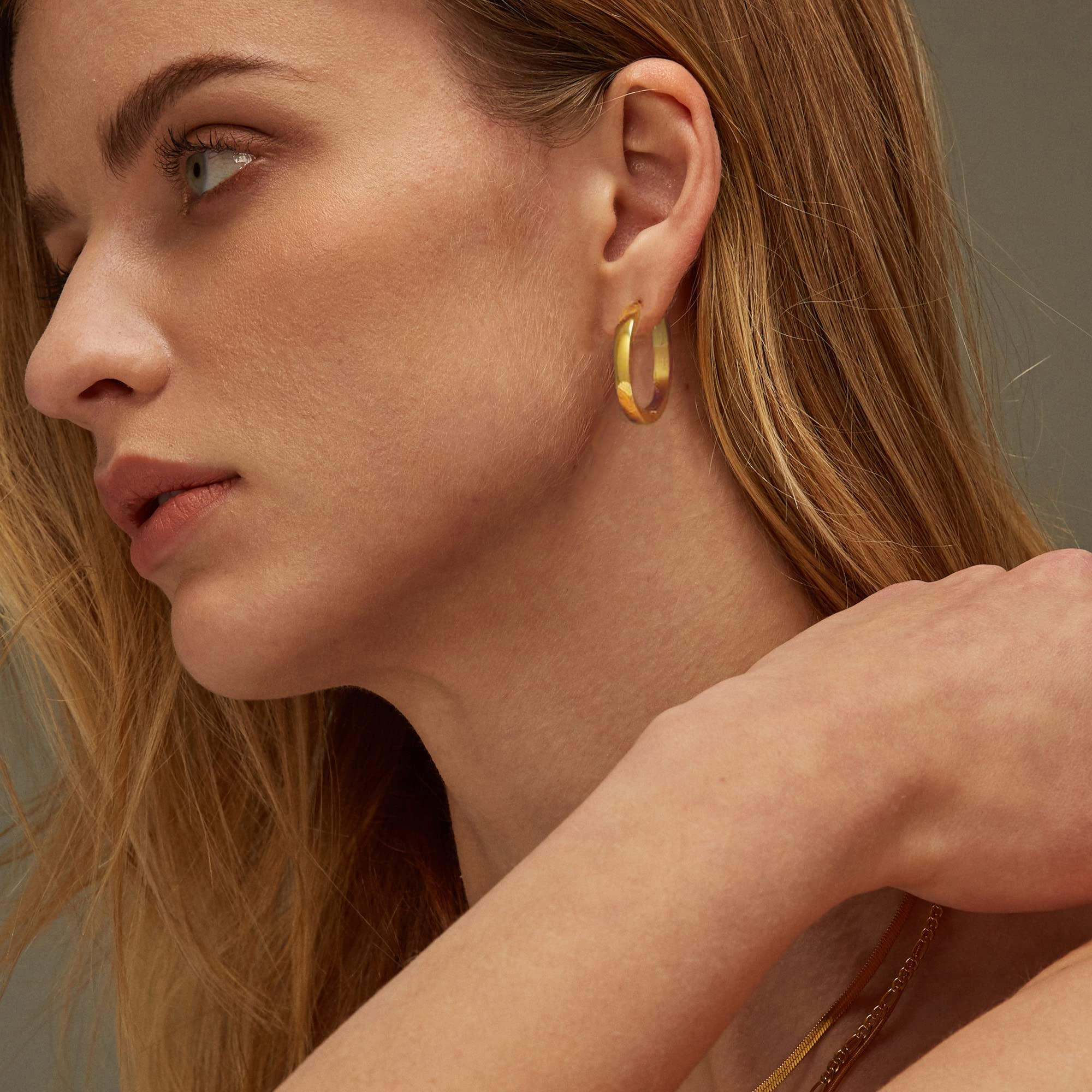 Gold Hoop Earrings Set for Women 14K Gold Plated Stud Earrings and Hoops Hypoallergenic Hoop Earrings