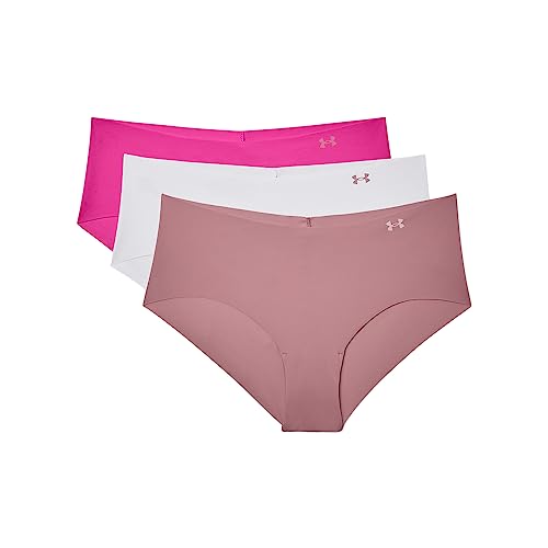 Under Armour Women's Pure Stretch Hipster 3-Pack , (697) Pink Elixir / Halo Gray / Rebel Pink , Medium