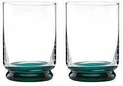 Kate Spade/Lenox Charles Lane Mint Double Old Fashioned Glass Set of Two