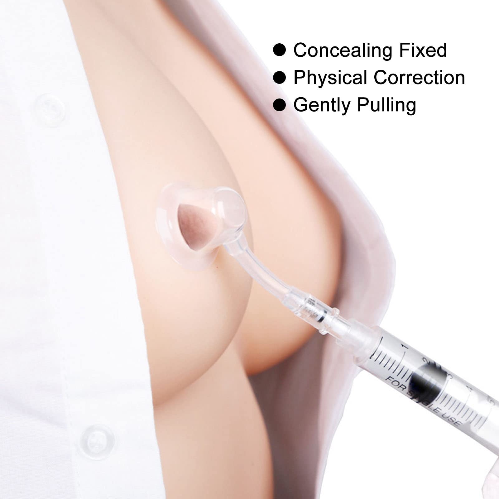 Men Women Nipple Puller Inverter Nipples Aspirator Nipple Suckers Corrector Retraction Device Set Kit Nipple Suckers for Pleasure Nipple Suction Tubes nipple corrector